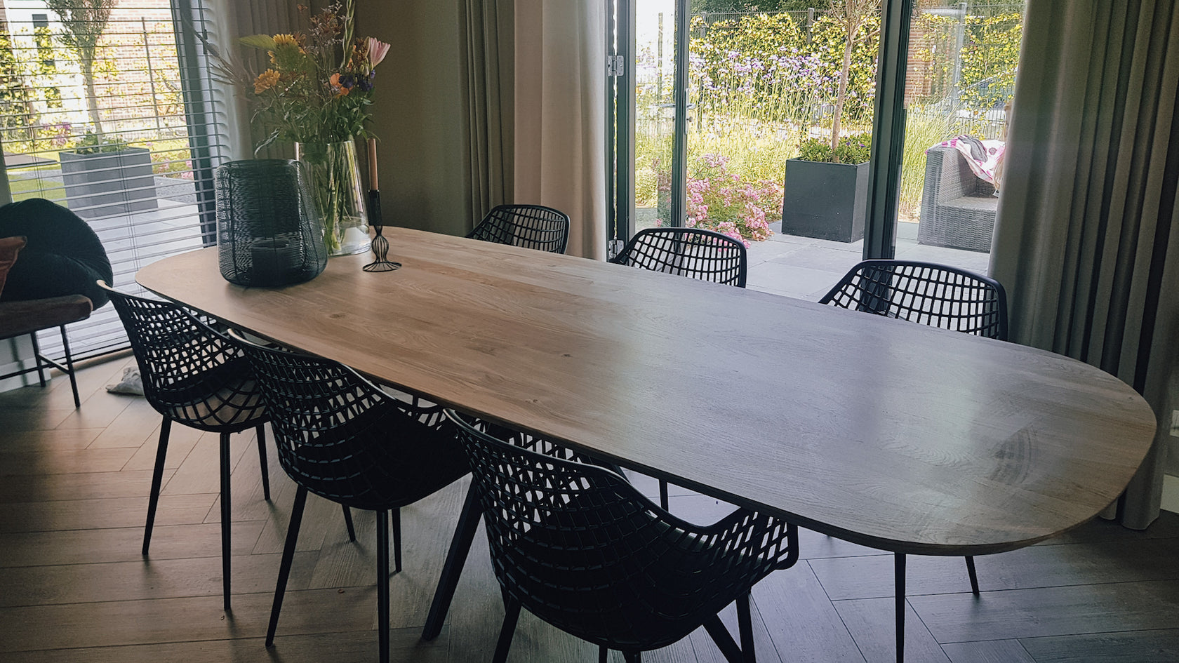 Deens ovale eettafel - 3 cm - Spinpoot taps – Meubelmakerij Tafel & Kast